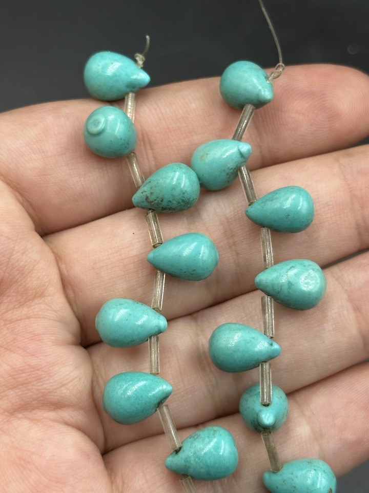 Beautiful Genuine Drop Shape Afghan Turquoise Unique Beads | eBay
