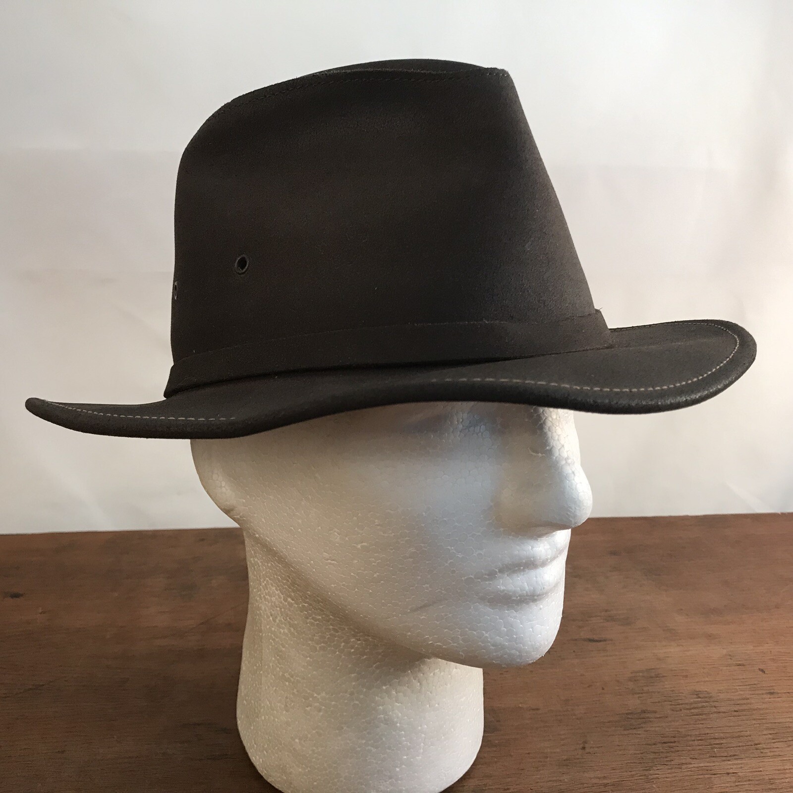 Henschel Hat Company Leather Fedora Hat Size Small (C… - Gem