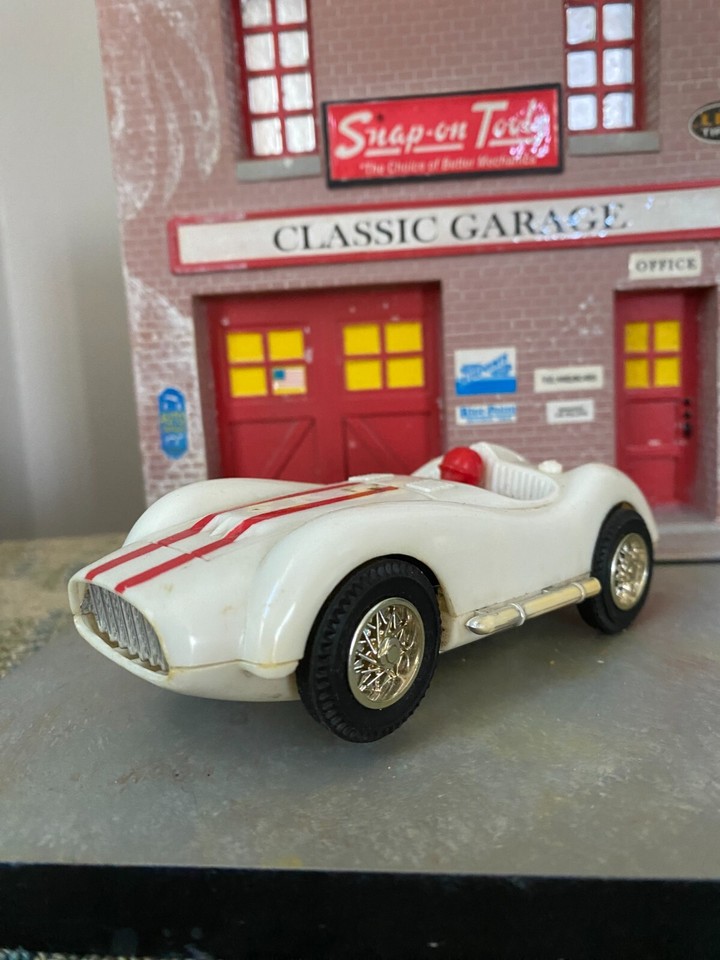 Vintage and Rare 1966 Eldon White Ferrari Slot Car with driver 1:32 ...