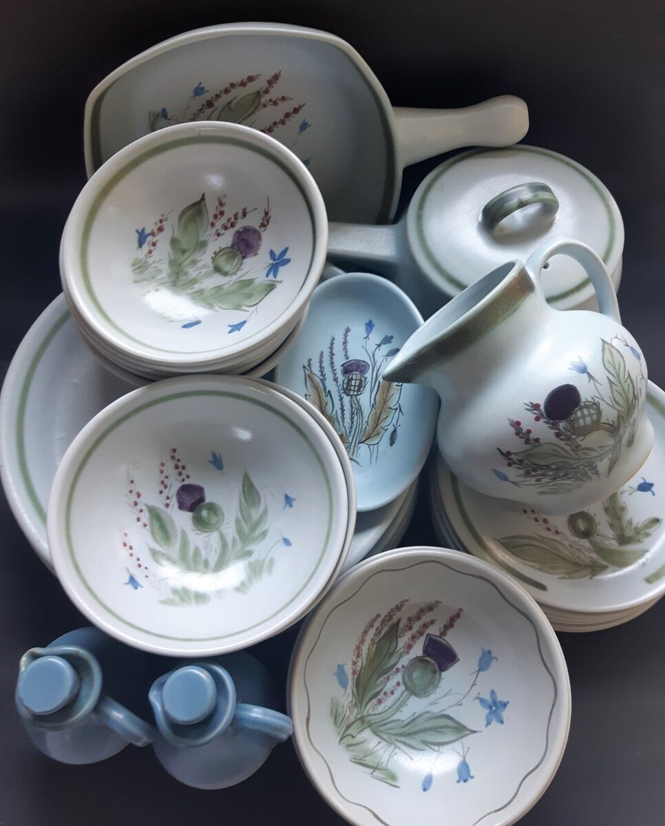 Buchan Pottery Thistleware Bowls Plates & More Portobello Buchan Pottery Thistleware Bowls Plates & More Portobello
