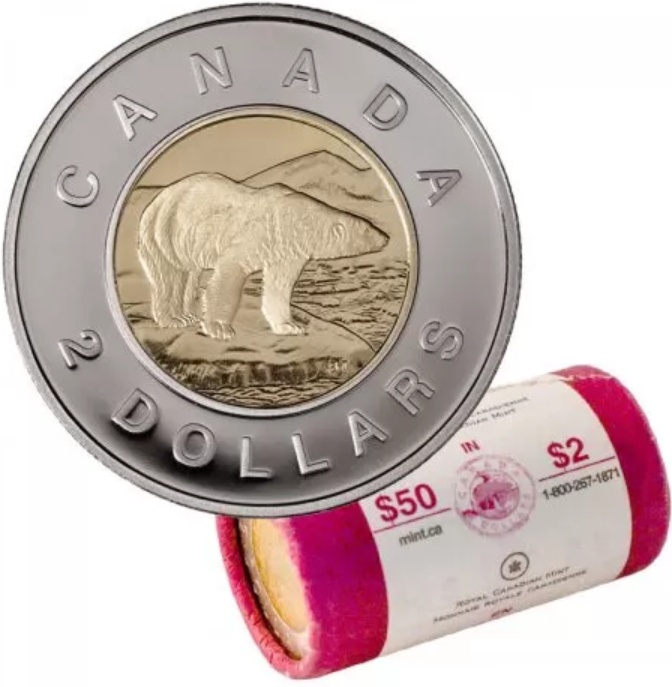2007 Canada Two Dollar Coin Canadian Toonie $2. Polar Bear UNC. Mint ...