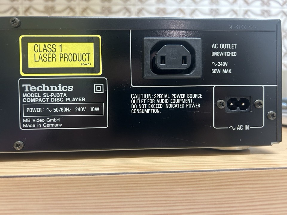 Technics SL-PJ37A Compact Disc Player Hifi Separate with Digital ...