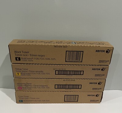 Xerox WorkCentre 7225 7120 006R01457 006R01458 006R01459 06R01460 Toner ...