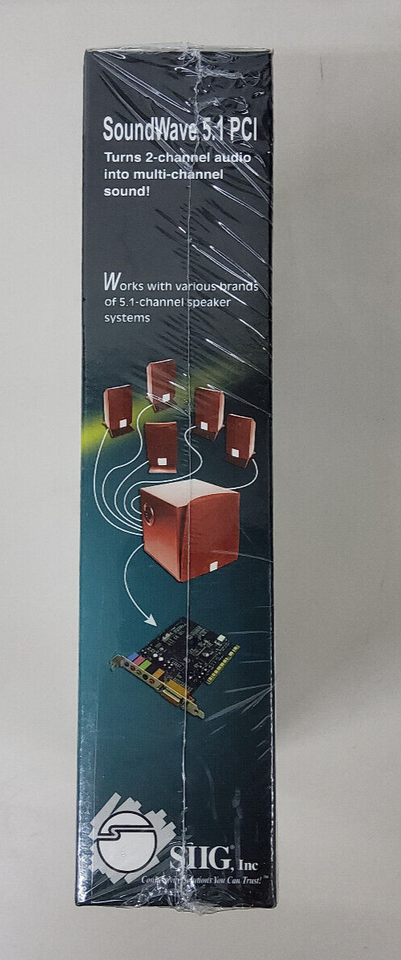 NIB SIIG Sound Card IC-510012 SoundWave Digital Surround 5.1 PCI Sound ...