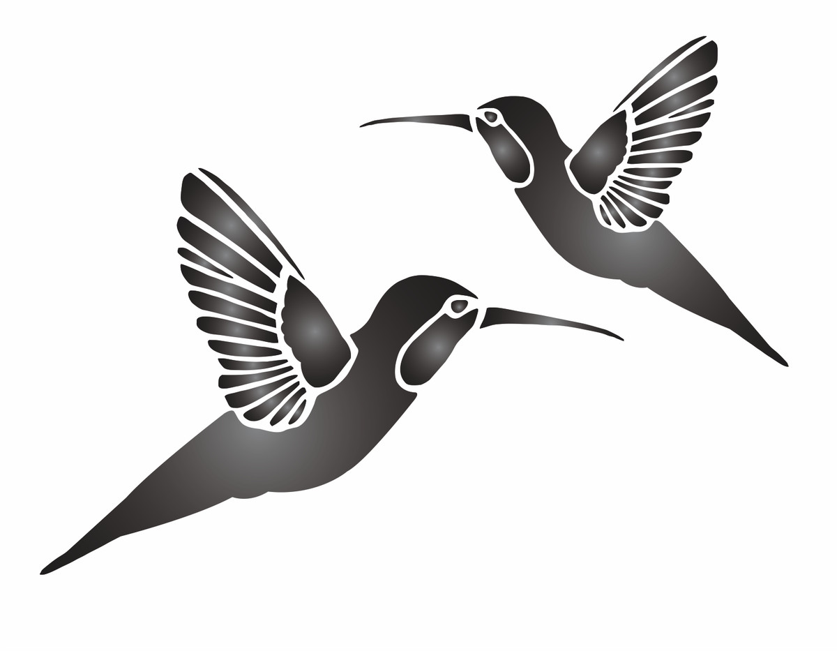 Hummingbird Stencil