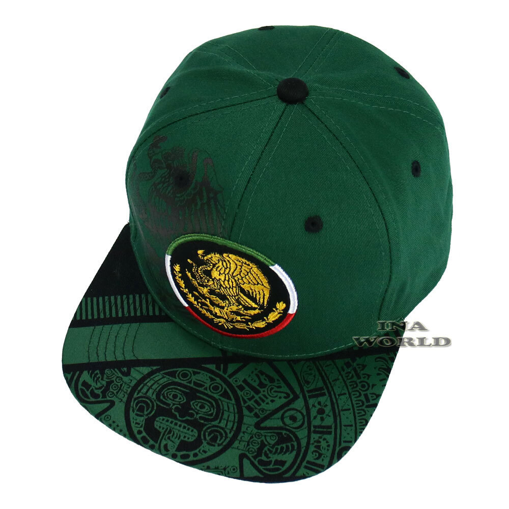 MEXICAN Hat Cap MEXICO Federal Eagle Aguila Logo Flat Bill Snapback ...