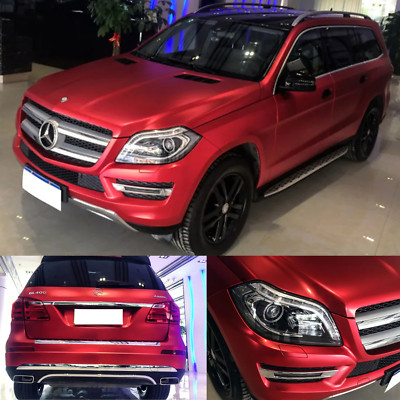 3D Car Wrap Satin Red Vinyl Car Wrap - Chrome Red - Premium Metallic ...