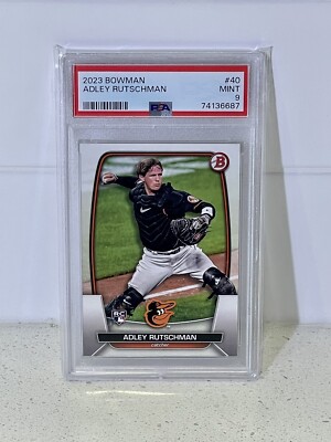 2023 Bowman Adley Rutschman Rookie Card RC #40 PSA 9 MINT Orioles 🔥 | eBay