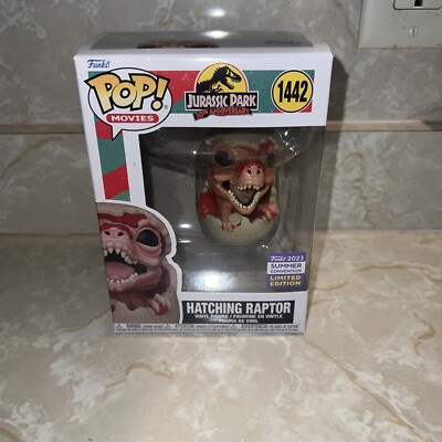 Funko Pop SDCC 2023 Hatching Raptor # 1442 Jurassic Park 30th ...