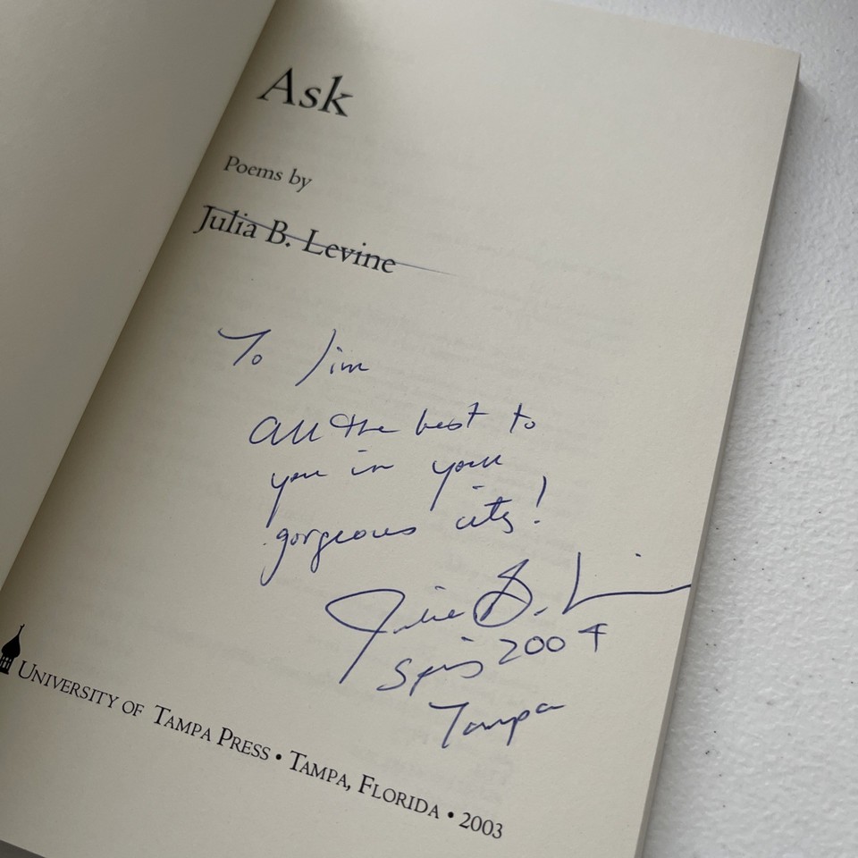 Signed Copy – Ask: Poems by Julia B. Levine – New Book 9781879852952| eBay