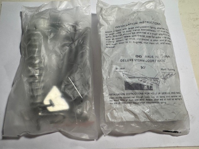 DELUXE Storm Screen Door CRASH Chain Stop Springs (2) ~ New - FREE SHIP ...