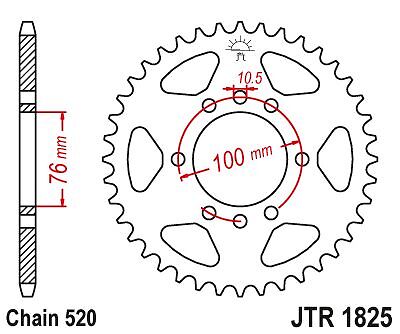 JT Sprockets Rear Steel Sprocket 42 Tooth 42T 520 Chain JTR1825.42 ...