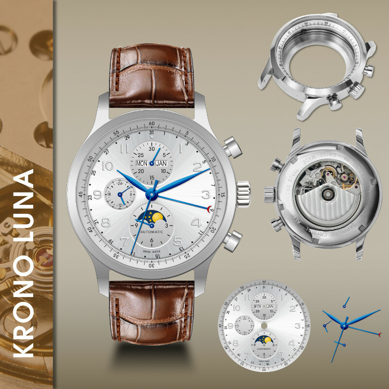 Model 4 Kits case dial and hands for movement 7751 | eBay