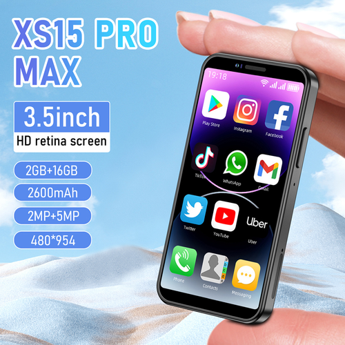 XS15 Pro Max Mini Smartphone 2GB RAM 16GB ROM 2600mAh 3.5in Small ...