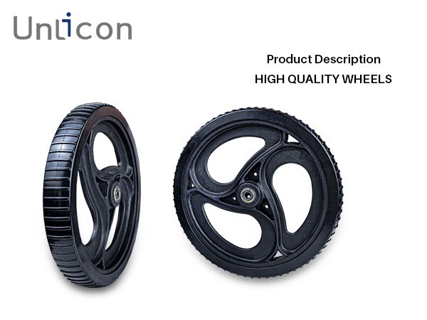 2 Pcs Wheels for Wheelchairs Solid 10 Inch Walker Wheels Drive Rollator ...