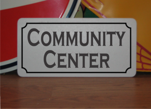 Community Center Metal Sign | eBay