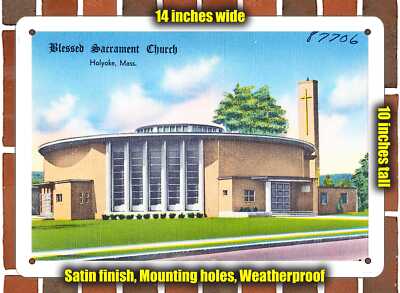 Metal Sign - Massachusetts Postcard - Blessed Sacrament Church, Holyoke ...