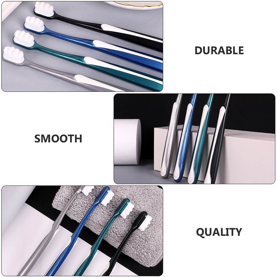 4 Pcs Toothbrushes Adults Tooth Brush Soft Bristles for Effective ...