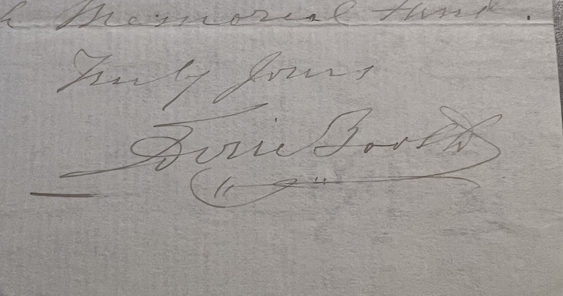 Edwin Booth 1889 Autograph Letter Signed - Actor - Brother of John ...