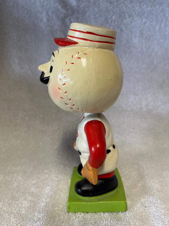 vintage 1960s MLB CINCINNATI REDS MR REDLEGS BOBBLEHEAD NODDER BOBBLE ...