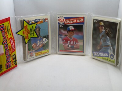 1985 TOPPS BASEBALL UNOPENED RACK PACK 49 CARDS - Strawberry / Reggie ...