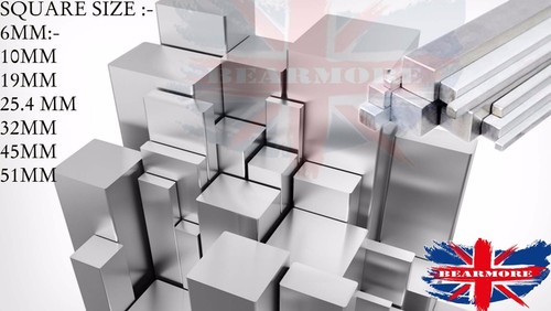 Solid Aluminium Aluminum Square Bar Rod Section Raw Material Various ...