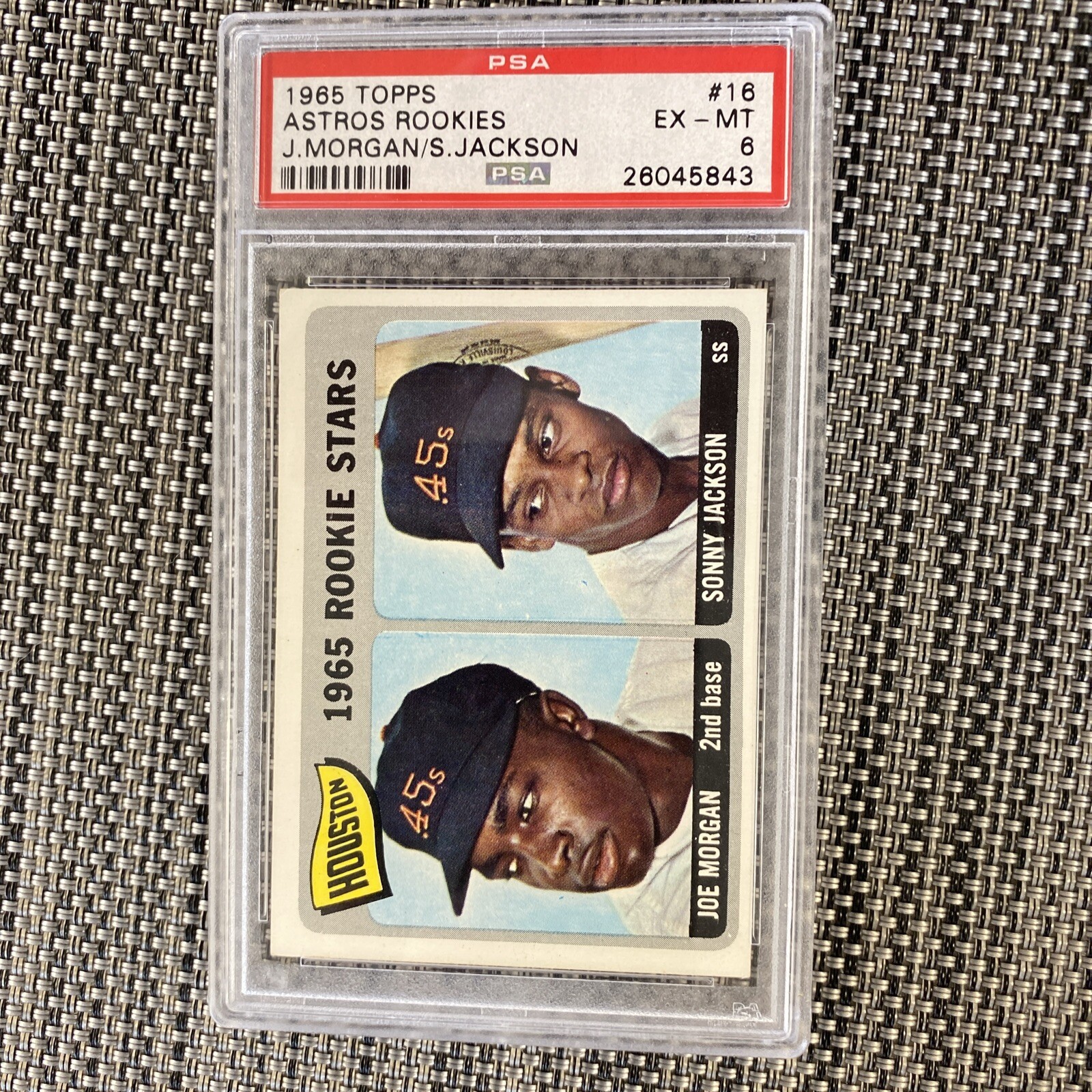 PSA 6 1965 Topps Astros Rookies #16 Joe Morgan/Sonny Jackson RC ASTROS ...