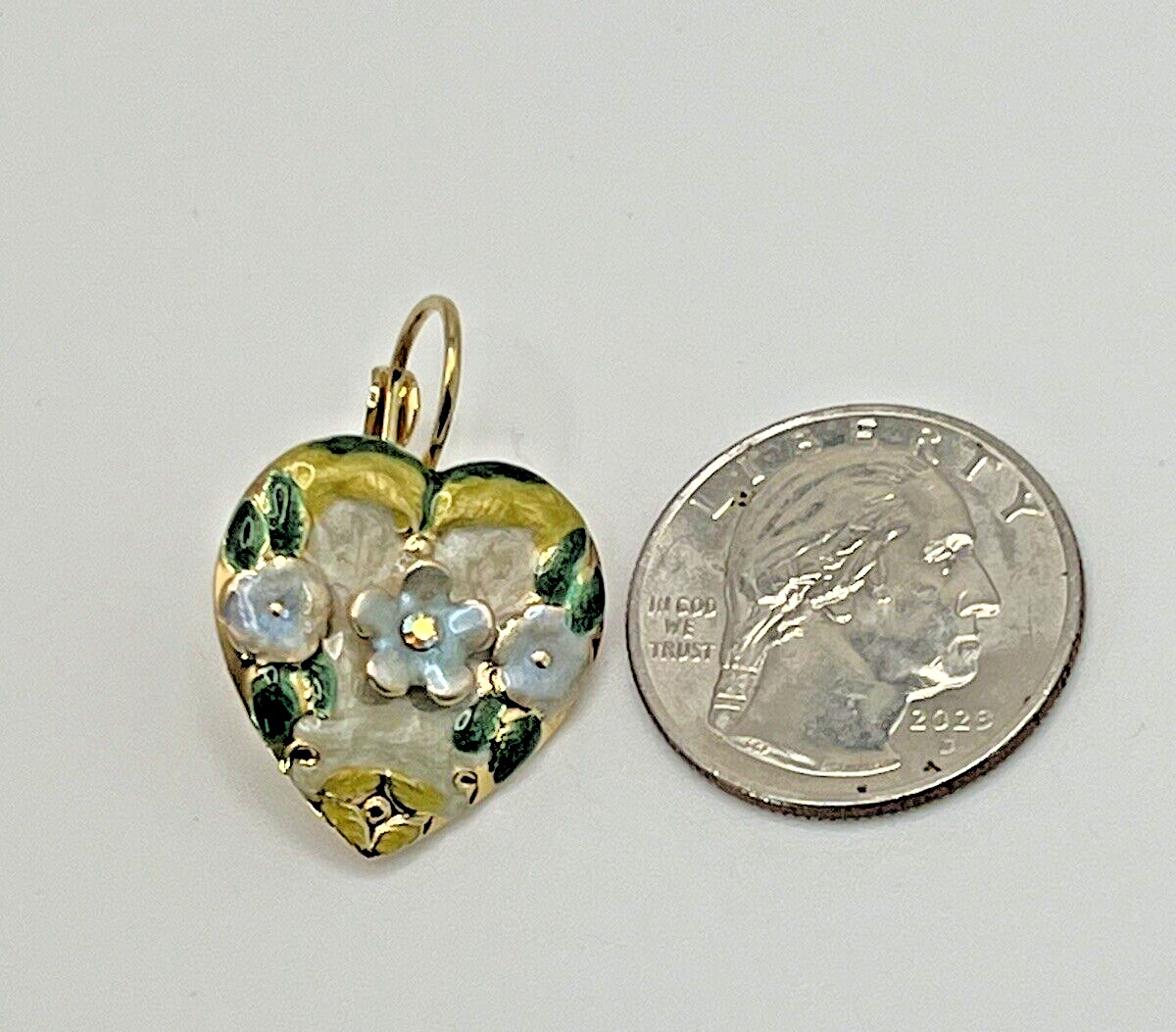 Kirks Folly Heart Forget Me Not Flower Enamel Gold Le… - Gem Kirks Folly Heart Forget Me Not Flower Enamel Gold Le… - Gem