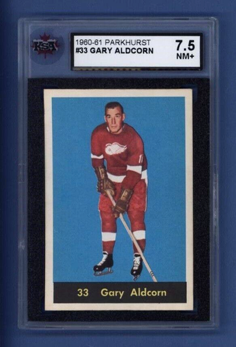 1960-61 PARKHURST #33 GARY ALDCORN KSA 7.5 NM+ Detroit Red Wings | eBay