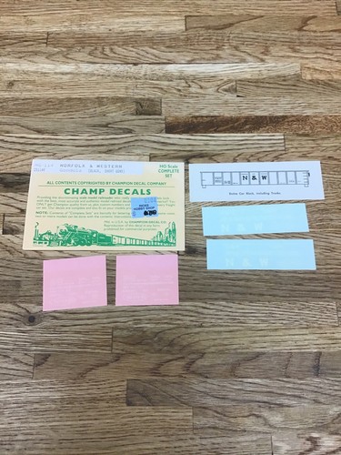 Champ Decals HO Scale HG-114: Norfolk & Western Gondola (black,short ...