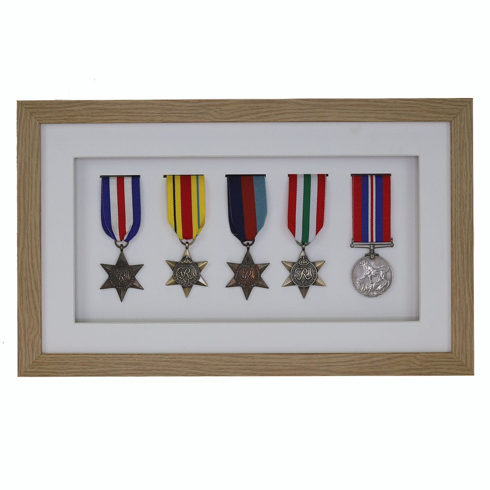 3d Deep Box Frame To Display War Military Sports Medals Black White ...
