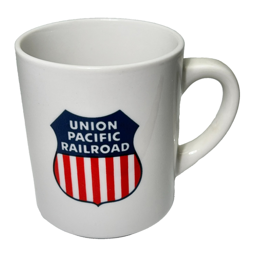Whistle Stop Union Pacific Railroad Shield Logo Cup Coffee Mug Ceramic ...