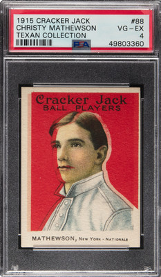 1915 Cracker Jack Christy Mathewson #88 PSA 4 | eBay