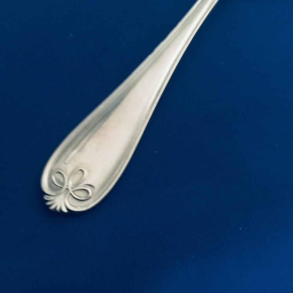 Reed & Barton RIBBON CREST Stainless Loop Bow Glossy 4 Hostess Pieces ...