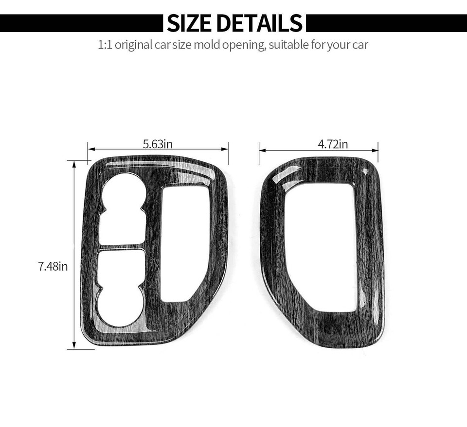 17x Black Wood Interior Dashboard Decor Cover Trim Kit For Chevy ...