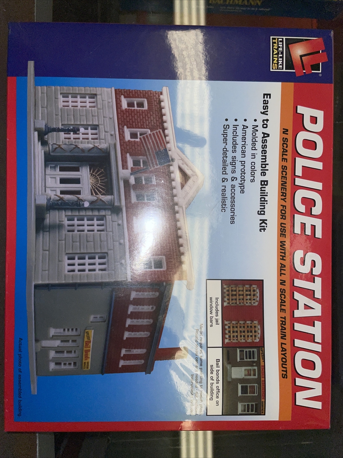 N Scale - Police Station "Building Kit" 433-7481 Life-Like • | eBay