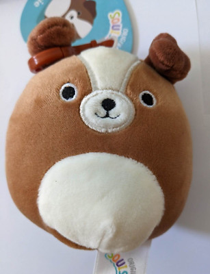 3.5” Bernie the Dog Kellytoy Squishmallow Plush Keychain Clip-On bnwt ...