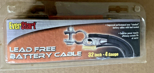 EVERSTART LEAD FREE BATTERY CABLE 4 GUAGE 32" TOP POST NEW | eBay