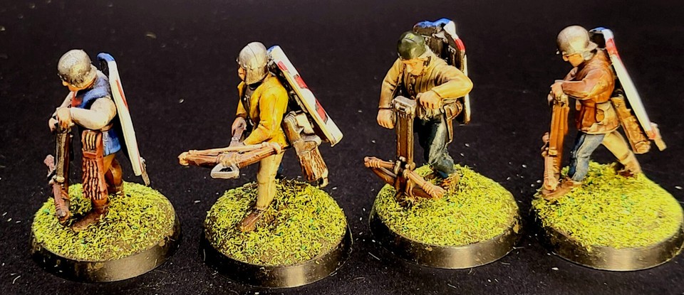 Painted French Burgundy Crossbows Grossb set for SAGA and other ...