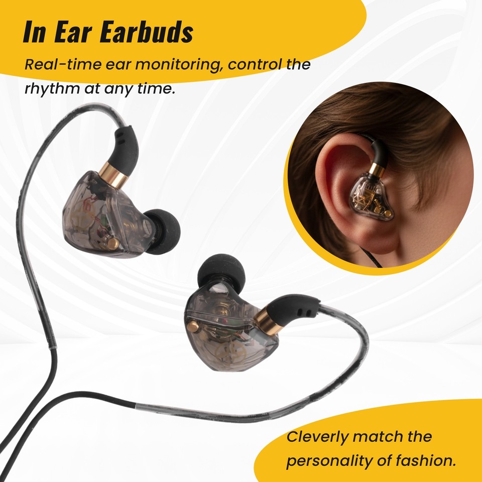 HiFi Wired Headphones with Microphone Noise-Cancelling Dynamic ...