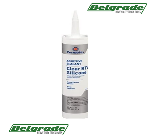 Permatex 80855 Clear RTV Silicone Adhesive Sealant, 11 oz. 744110606782 ...