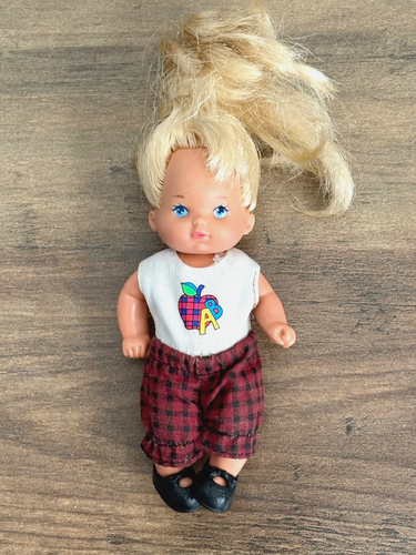 VINTAGE Heart Family BARBIE Baby KELLY 5” CHUBBY Toddler Girl Sister ...