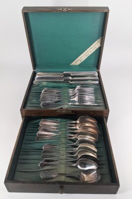 1920 Oneida Community Reliance Plate Exeter Pattern Set in Original Box ...