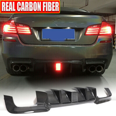 For BMW F10 528i 550i 535i 10-16 REAL CARBON Rear Bumper Diffuser W ...