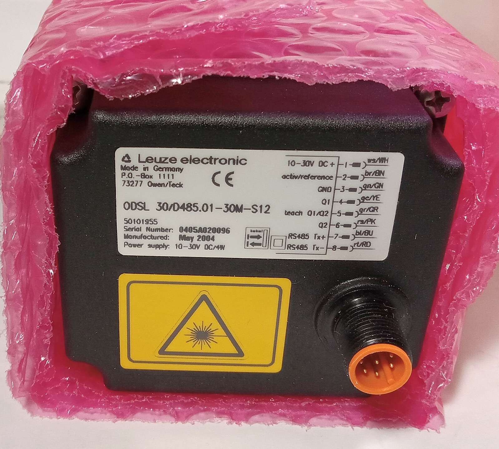 1 NEW LEUZE ODSL 30/D485.01-30M-S12 OPTICAL DISTANCE SENSOR NIB ***MAKE ...