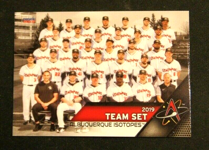 2019 Choice, Albuquerque Isotopes - Header card only for Team Set | eBay