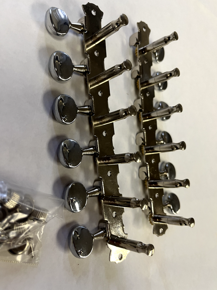 A4 New Vintage Style Chrome Tuners for 12 String Acoustic Guitar 1 ...