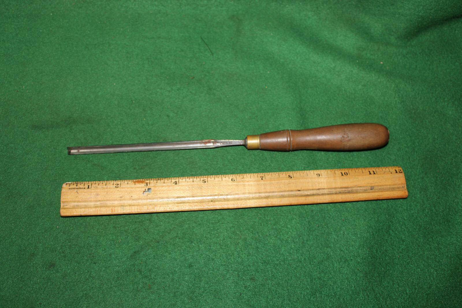 FINE USER 1/4" W. 11-1/2" L. BUCK BROTHERS Tang Handled Gouge Inv#CF59 ...