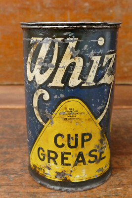 Vintage 1930s Whiz Cup Grease 1lb Metal Grease Oil Gas Can - Empty | eBay