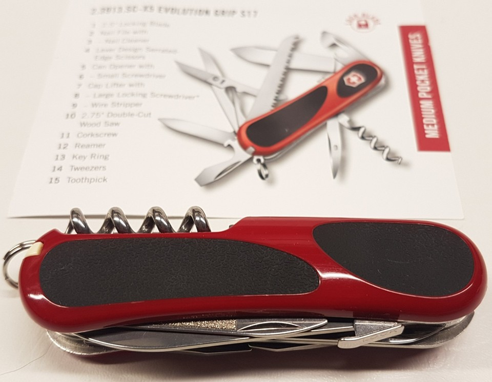 Victorinox Swiss Army Knife EVOLUTION GRIP S17 Red/Black NEW old stock ...